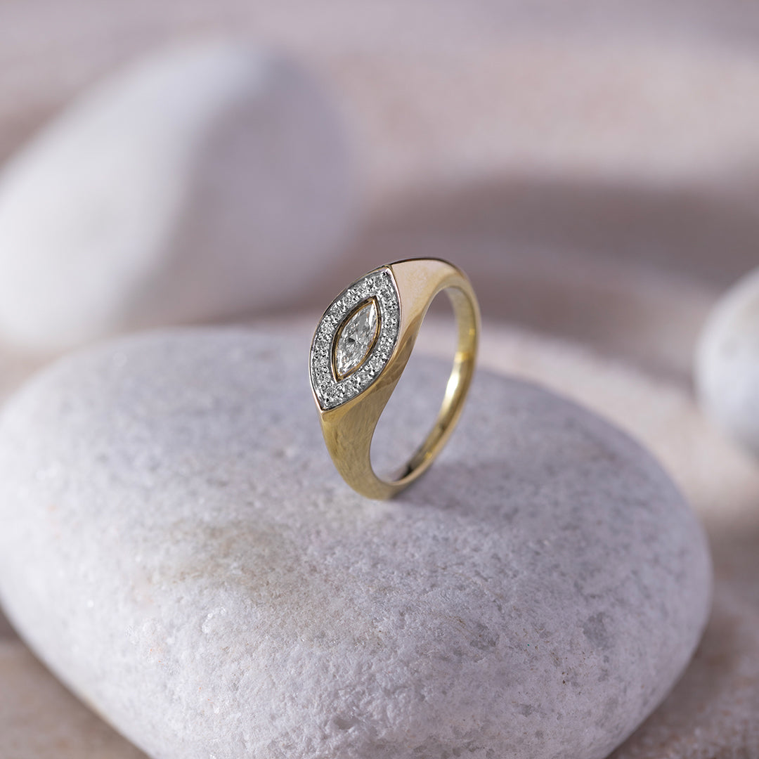 Purely Precious Ring|14K Gold Vermeil Lab Grown Diamond|HYOU – HYOU Fine Jewelry