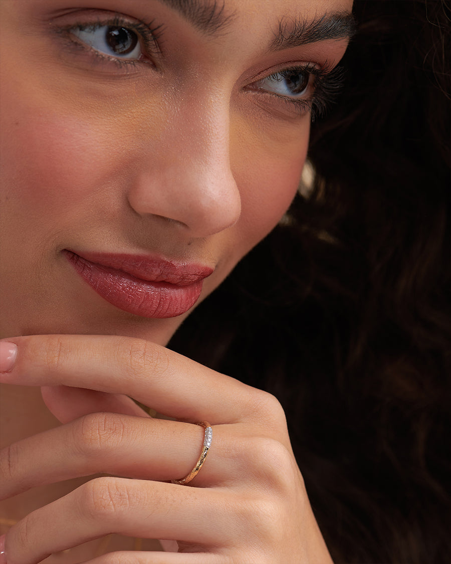 Textured Band Ring|10K Solid Gold Lab Grown Diamond |HYOU – HYOU Fine ...