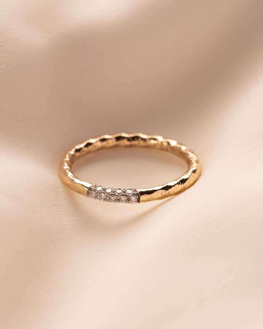 Textured Band Ring|10K Solid Gold Lab Grown Diamond |HYOU – HYOU Fine ...