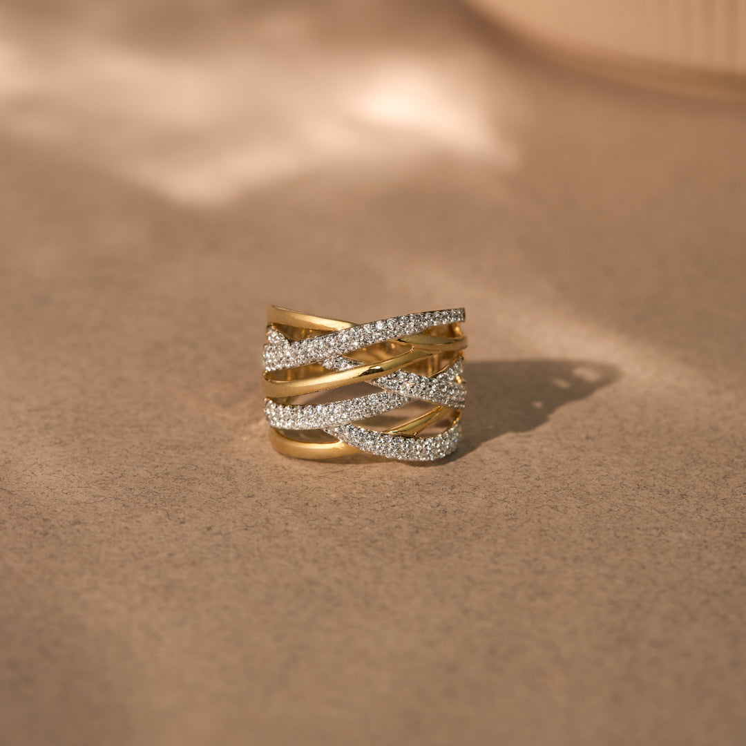Luminous Loops Band|14K Gold Vermeil Lab Grown Diamond|HYOU – HYOU Fine ...