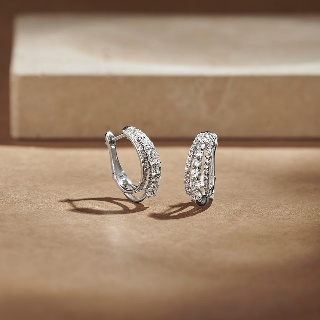 Timeless Diamond Hoops|Sterling Silver Lab Grown Diamond|HYOU – HYOU ...