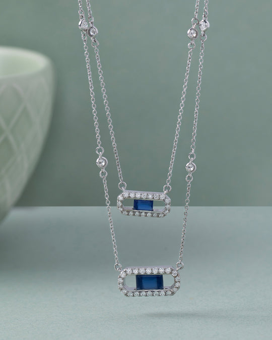 Layered Paperclip Necklace|Sterling Silver Lab Grown Diamond Created ...