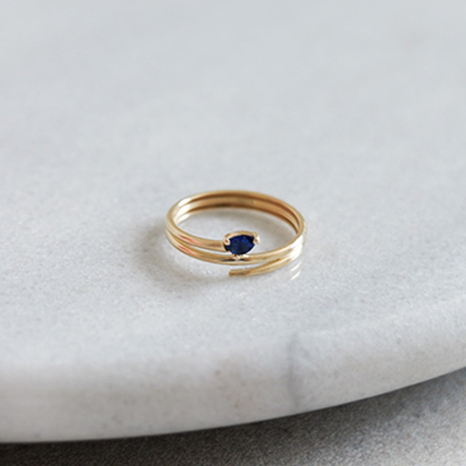 Gold Blue Stone Ring – Hyou Fine Jewelry